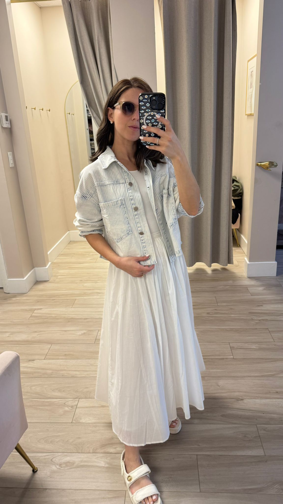 Striped Jean Jacket | Adina Las Vegas